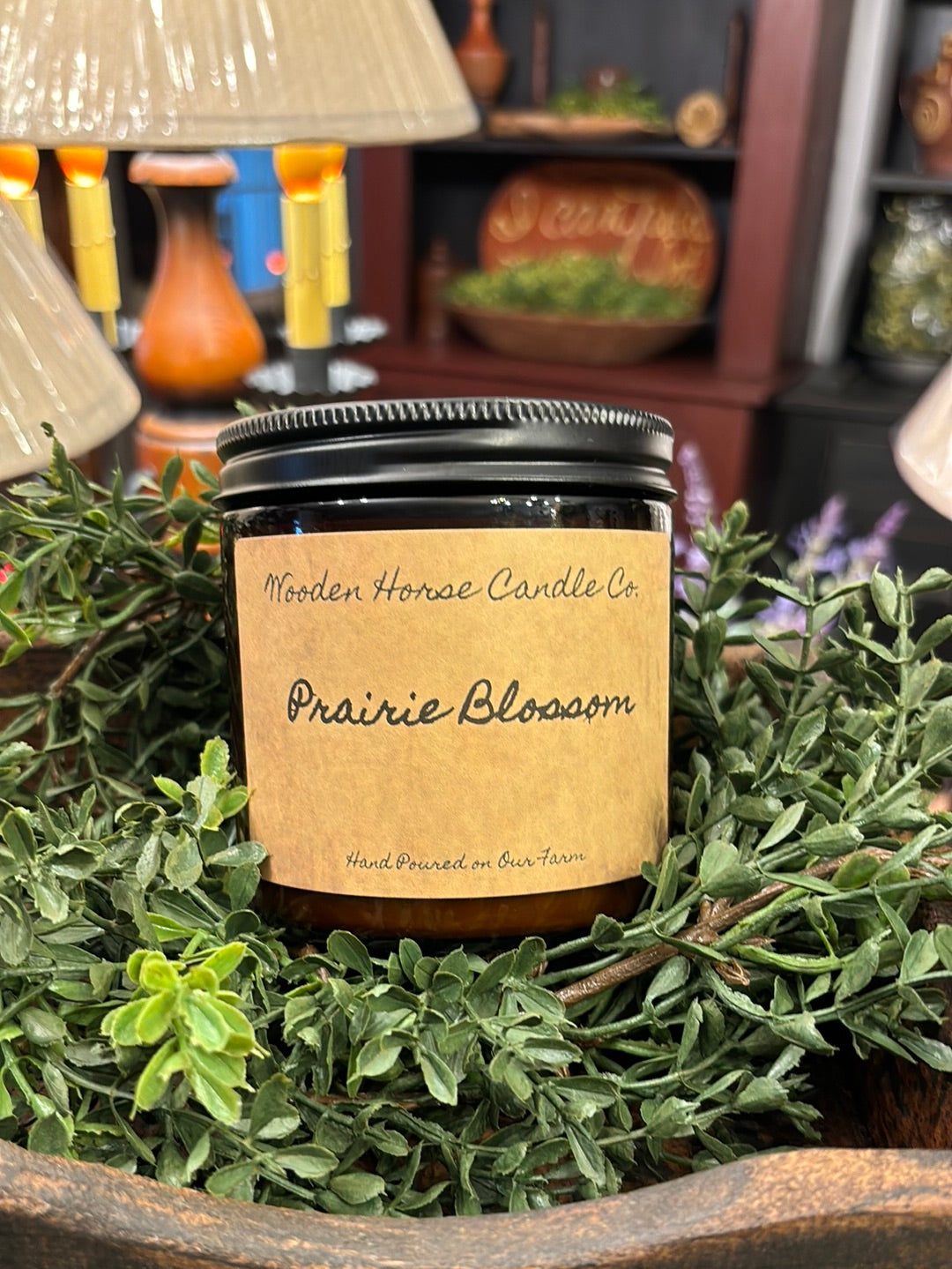 Prairie Blossom Candle – Wooden Horse Primitives